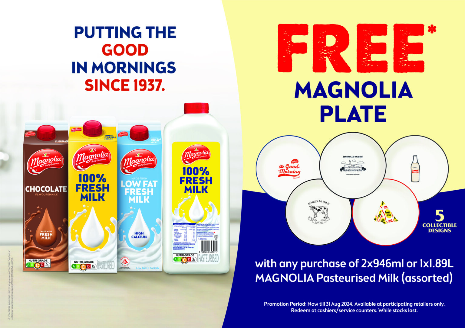 Redeem a MAGNOLIA plate with purchase of Magnolia Products! – F&N Foods ...